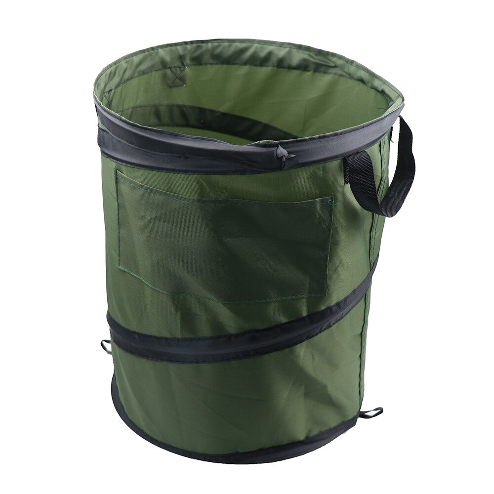 Trash Can Portable Garbage Bin with Handles Spring... – Grandado
