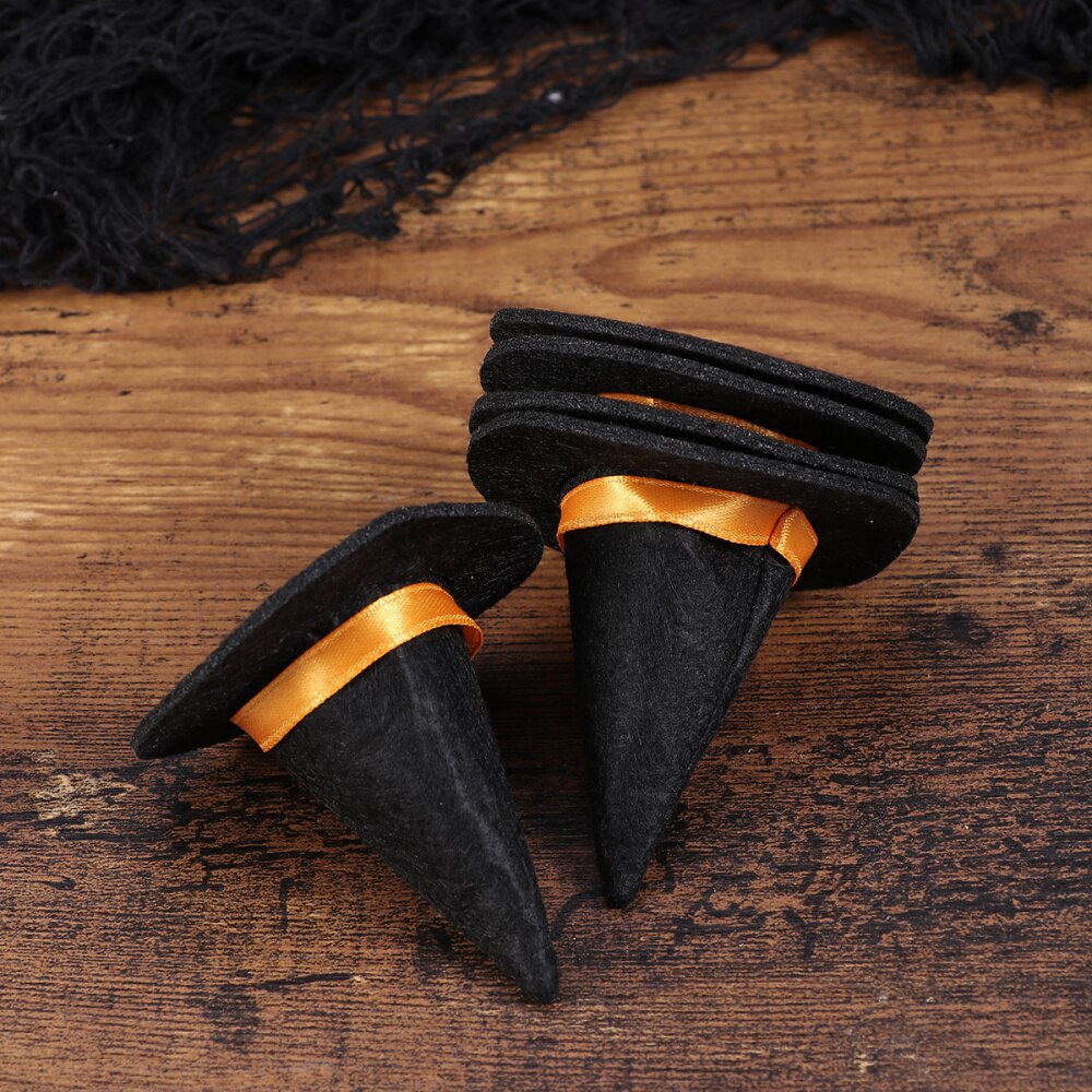 6pcs Mini Felt Witch Hats Handmade Wine Bottle Dec... – Vicedeal