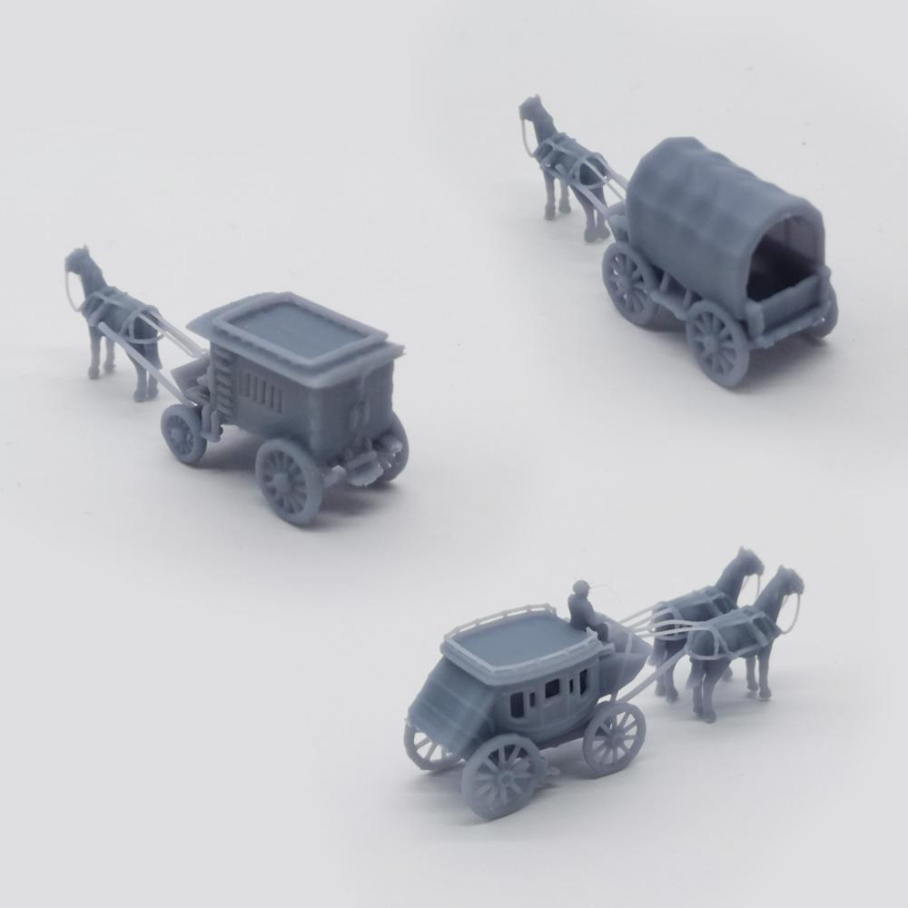 Outland Models Old West Carriage / Wagon Set 1:160... – Vicedeal
