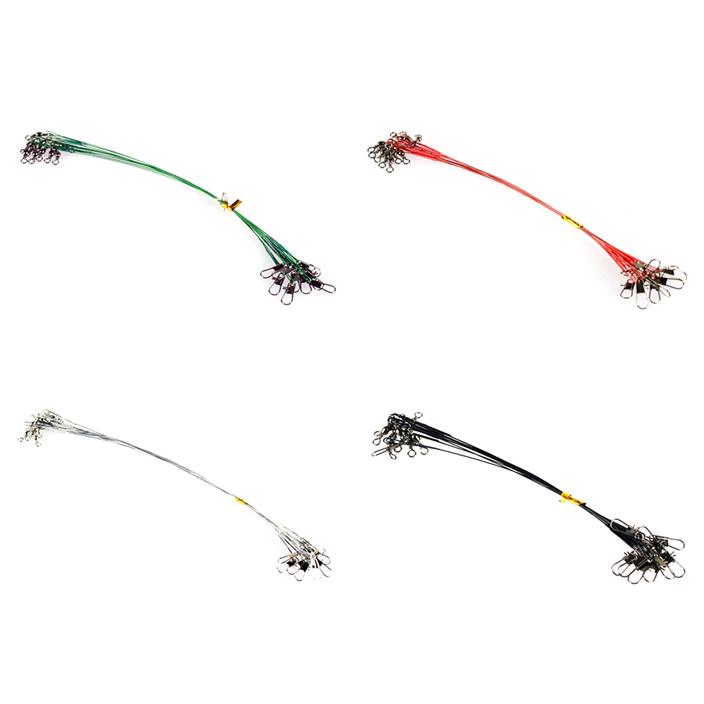 10pcs Fishing Wire Leaders Stainless Steel Braided... – Vicedeal