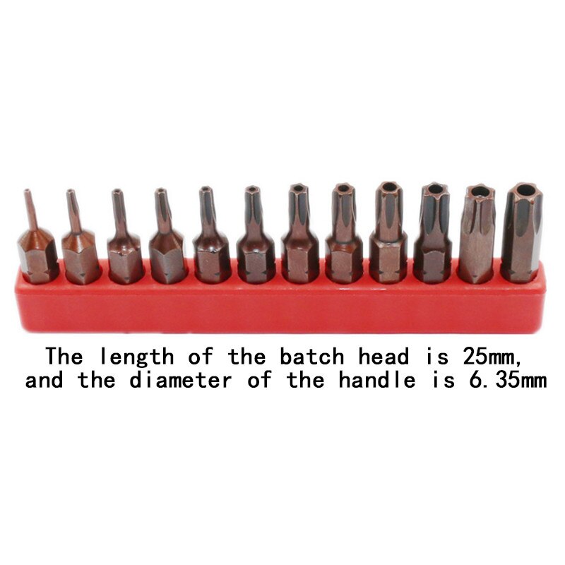 12PCS S2 Steel T6-T40 Magnetic Bit Set 25mm Securi... – Grandado