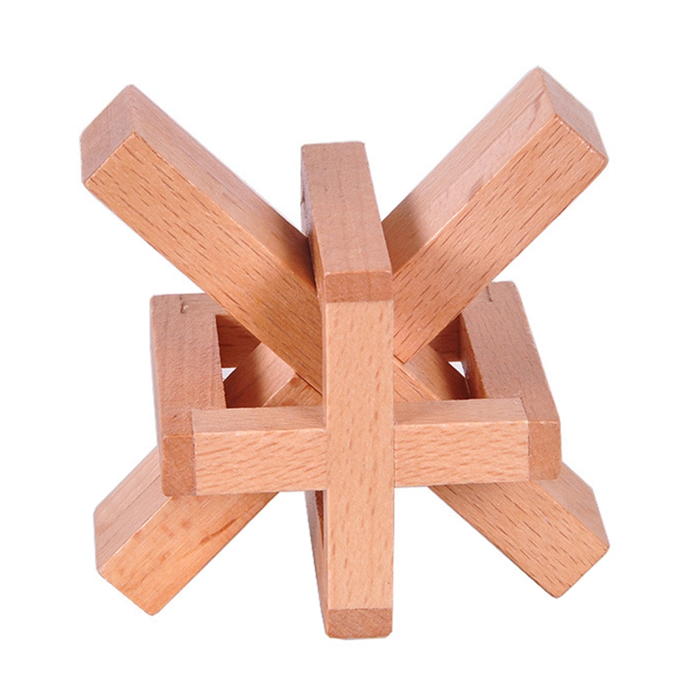 Wooden Logic Puzzle For Kids Adults Burr Puzzles B... – Vicedeal