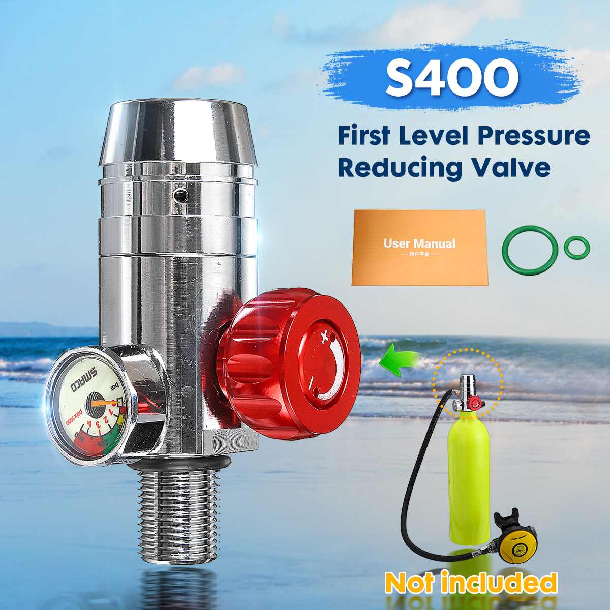 SMACO S400 200bar Scuba Diving Valve M18x1.5 3000P... – Grandado