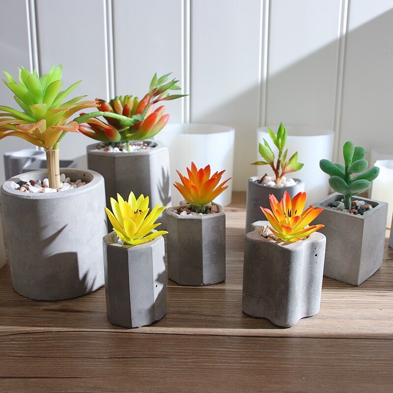 Mini Blume Topf Zement Beton Formen Platz Runde Si... – Grandado