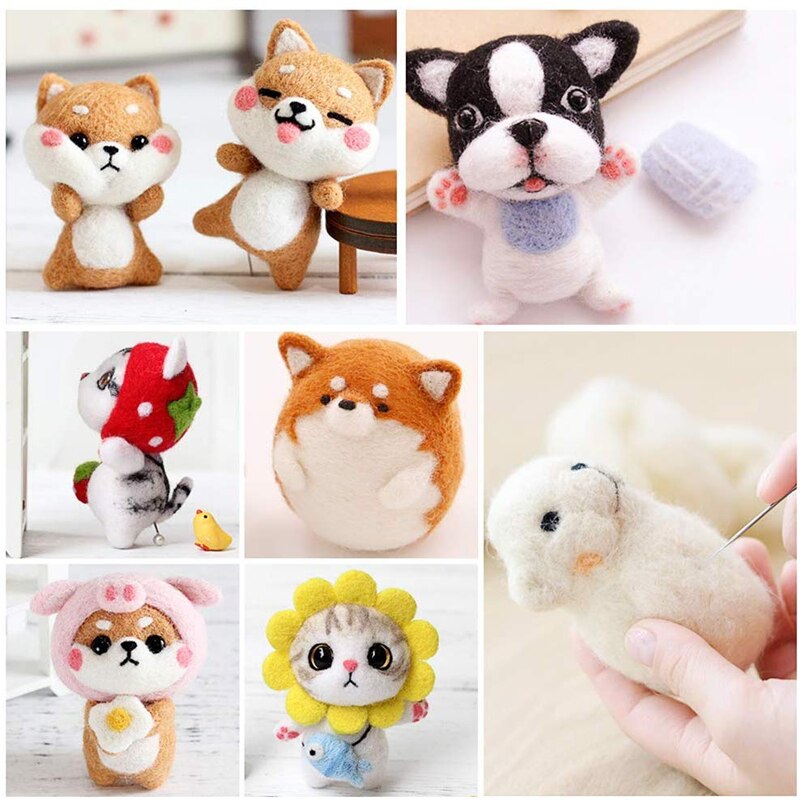 Nonvor 10 Pcs DIY Wool Felt Kit Handle Mixed Felti... – Grandado