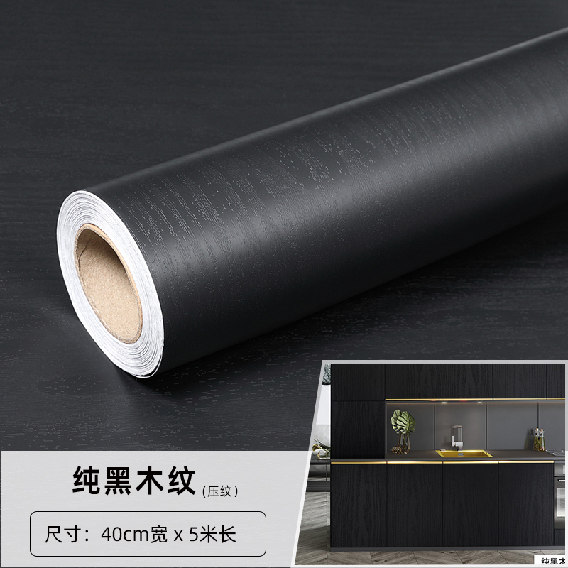Black cabinet sticker self-adhesive desktop wooden... – Grandado