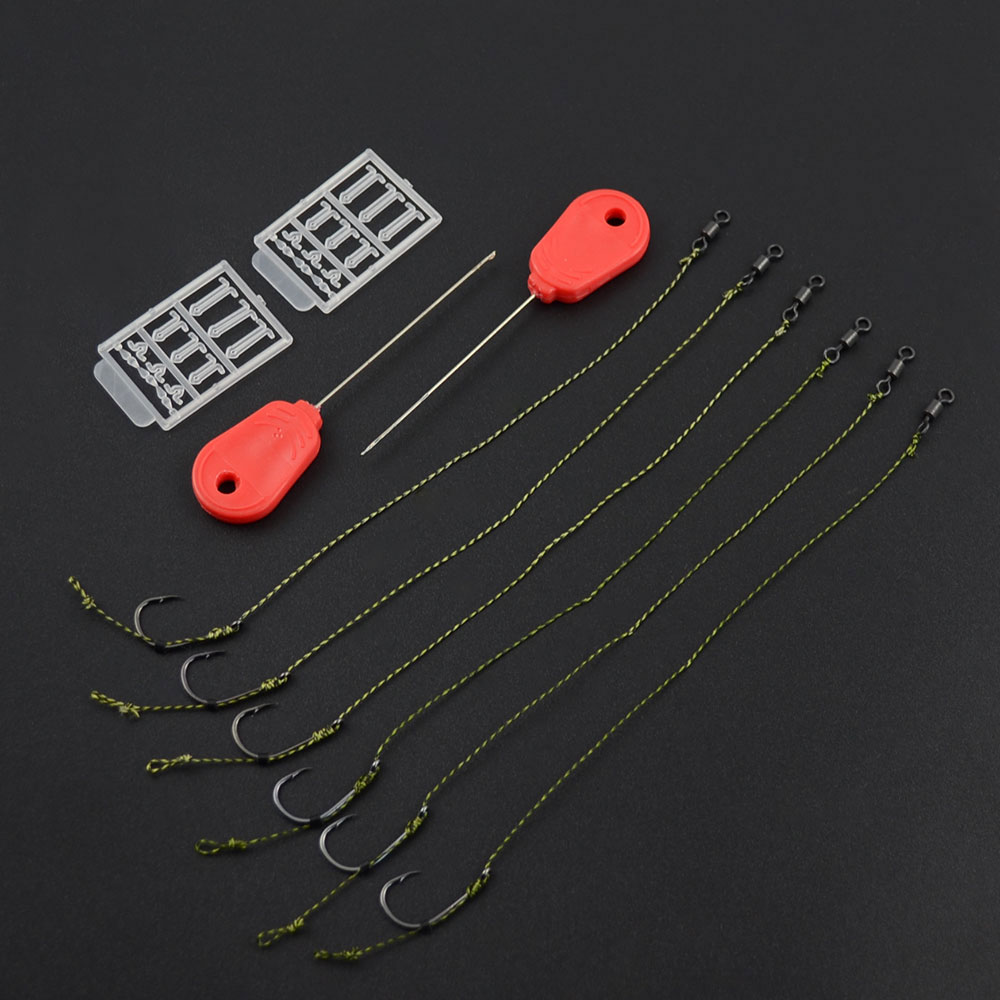 6 x Carp Fishing Hair rigs set carp Terminal Tackl... – Vicedeal