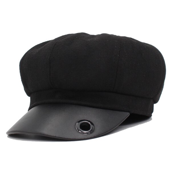 YOUBOME Women Octagonal Hats For Women Cap Leather... – Grandado