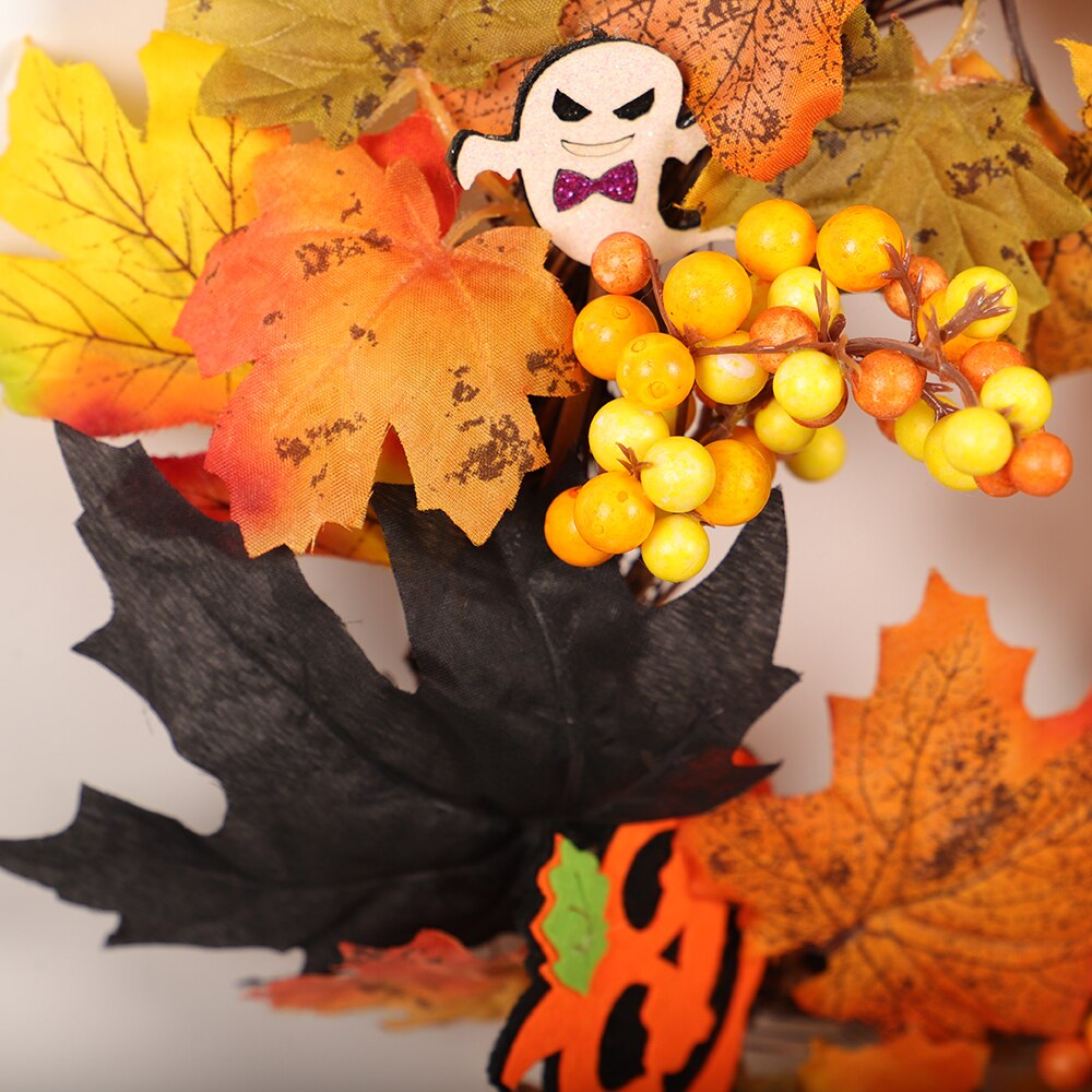 Halloween Maple Leaves Garland Lighted Fall Garlan... – Grandado