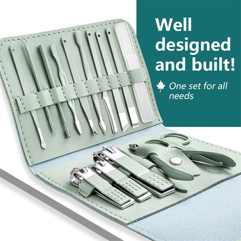 12/16Pcs Manicure Set Nagelknipper Gereedschap Hui... – Grandado