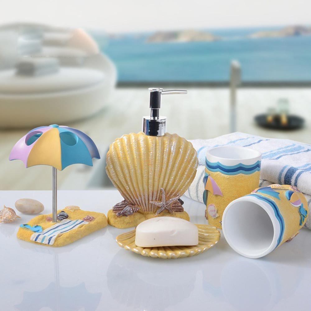 Bathroom Accessories Set 5pcs Children Sea Shell S... – Vicedeal
