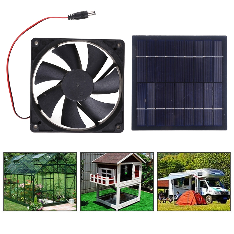 Mini Ventilator Solar Panel Powered Fan 20W Solar ... – Vicedeal