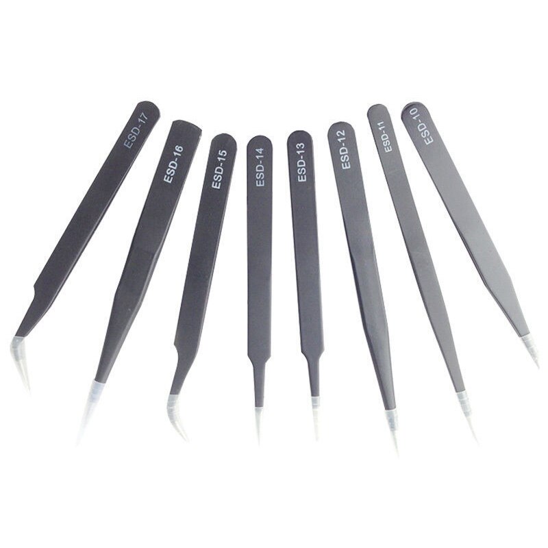 Anti-static ESD 10-17 Tweezers Set For Soldering S... – Grandado