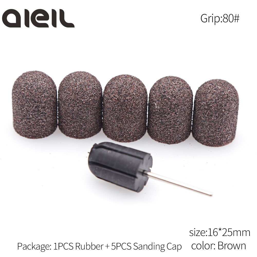 5PCS 13*19 16*25 80/120/180 Nail Sanding Caps Rubb... – Grandado