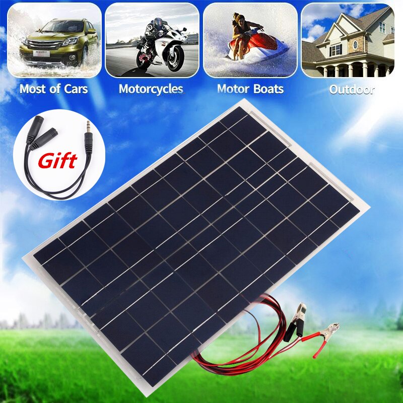 12V 30W Zonnepaneel Polykristallijne Semi Flexibel... – Grandado