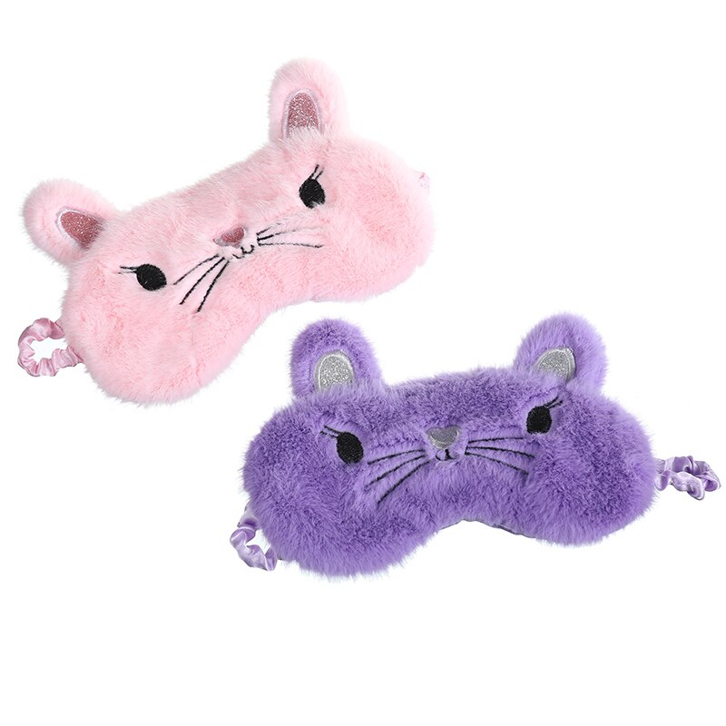 Cartoon Plush Cat Shading Eye Mask Soft Embroidere... – Grandado