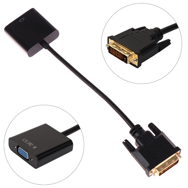 24+1 25Pin DVI-D To VGA 15Pin Video Cable Converte... – Grandado