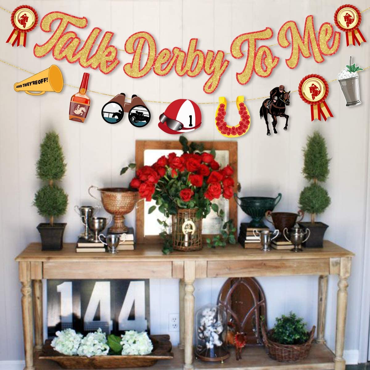 Kentucky Derby Decorations, Talk Derby To Me Banne... – Grandado