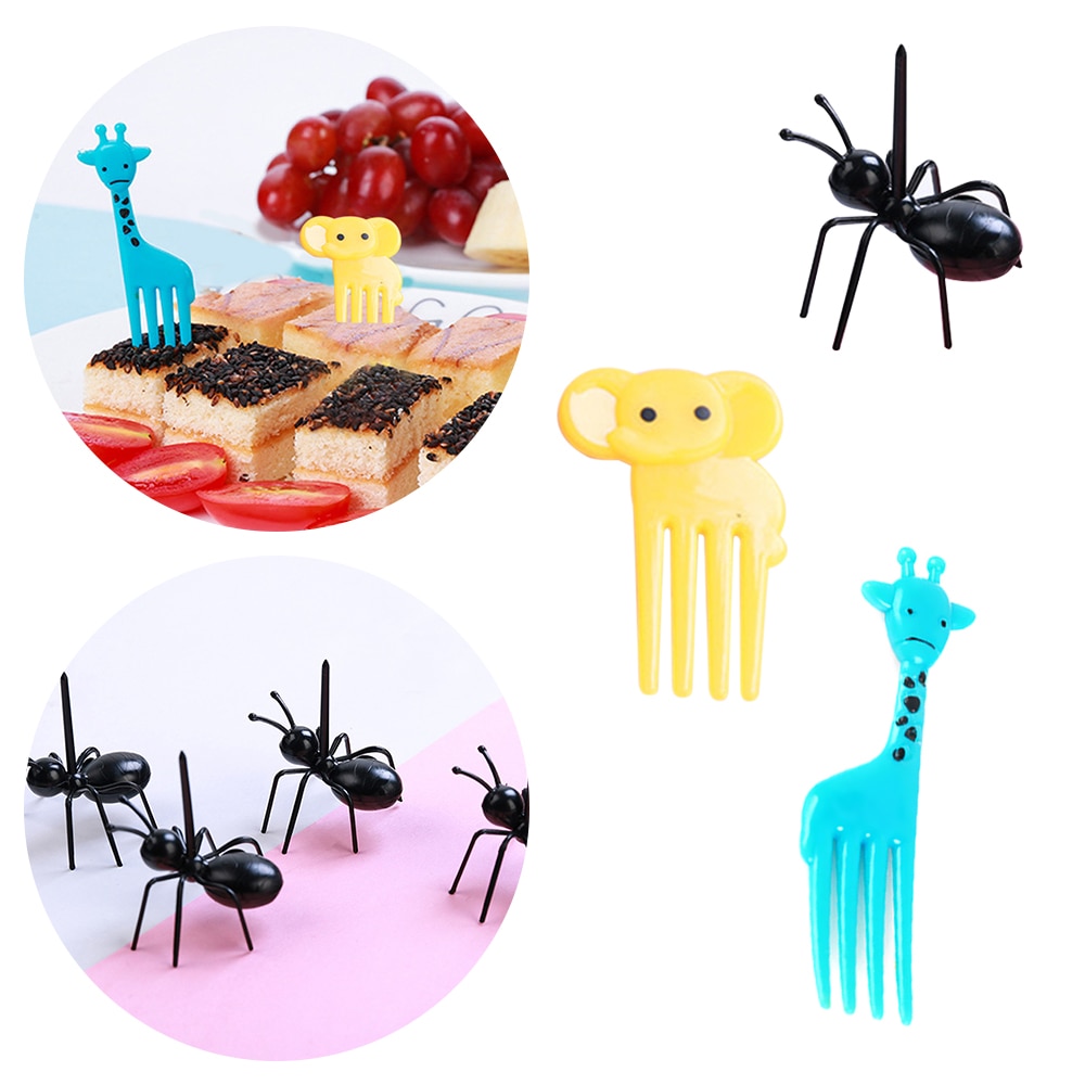 10pcs/Set Animal Fruit Fork Mini Cartoon Children ... – Vicedeal