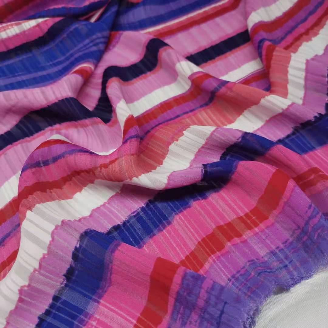 Jacquard Stripe Rainbow Chiffon Sewing Soft Droppi... – Grandado