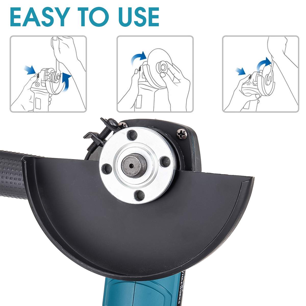 VIOLEWORKS 125mm Cordless Impact Angle Grinder 158... – Grandado