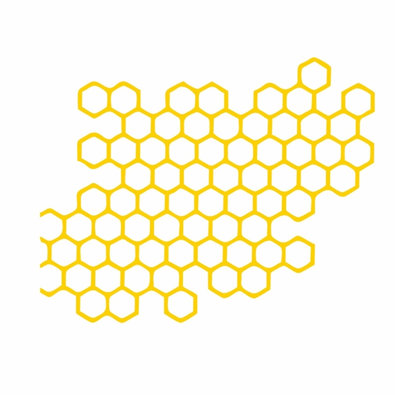 High Visibility Warning Stickers Hexagon Honeycomb... – Grandado