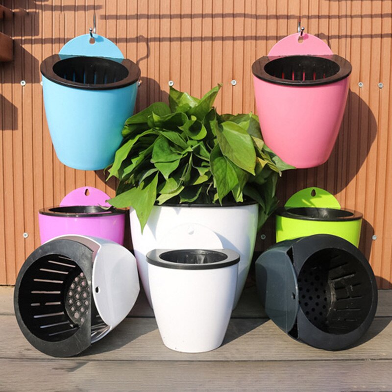 Automatic Water-Absorbing Flower Pot Wall-Mounted ... – Grandado
