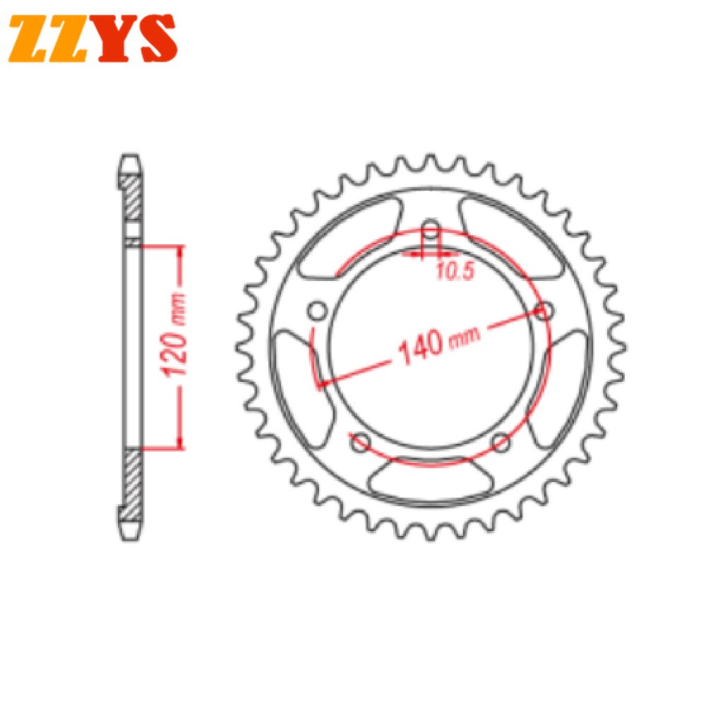 530 43 T 43 Tand Tandwiel Gear Staren Wielen Voor ... – Vicedeal