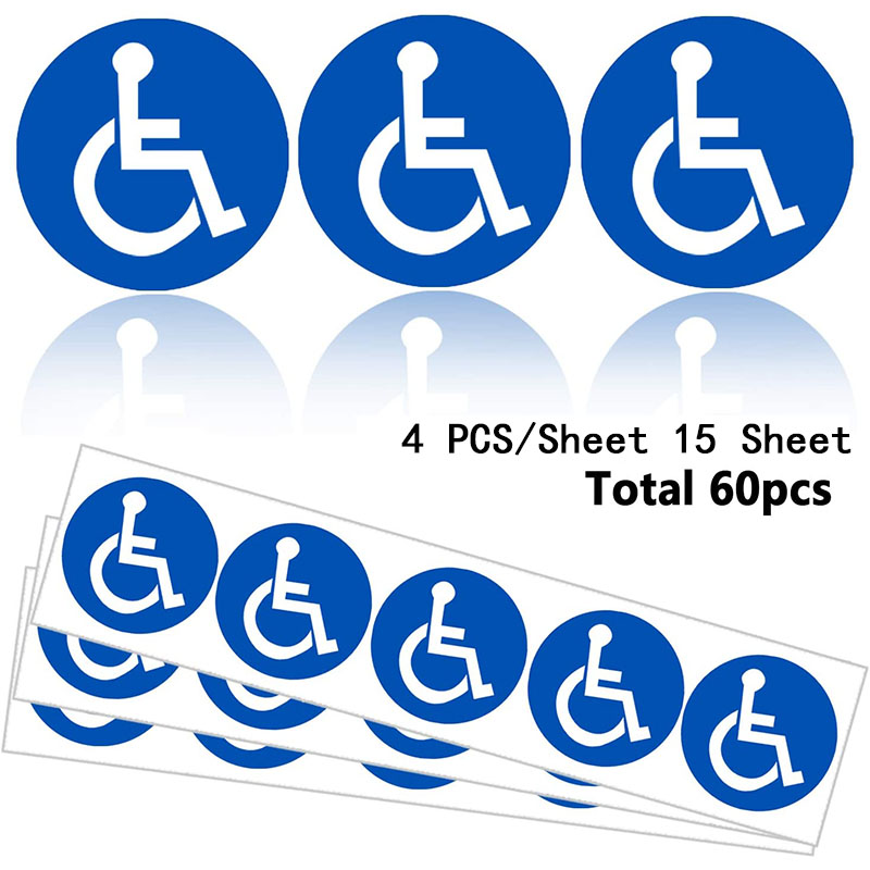 60 Pcs Disabled Wheelchair Symbol Labels Handicapp... – Grandado
