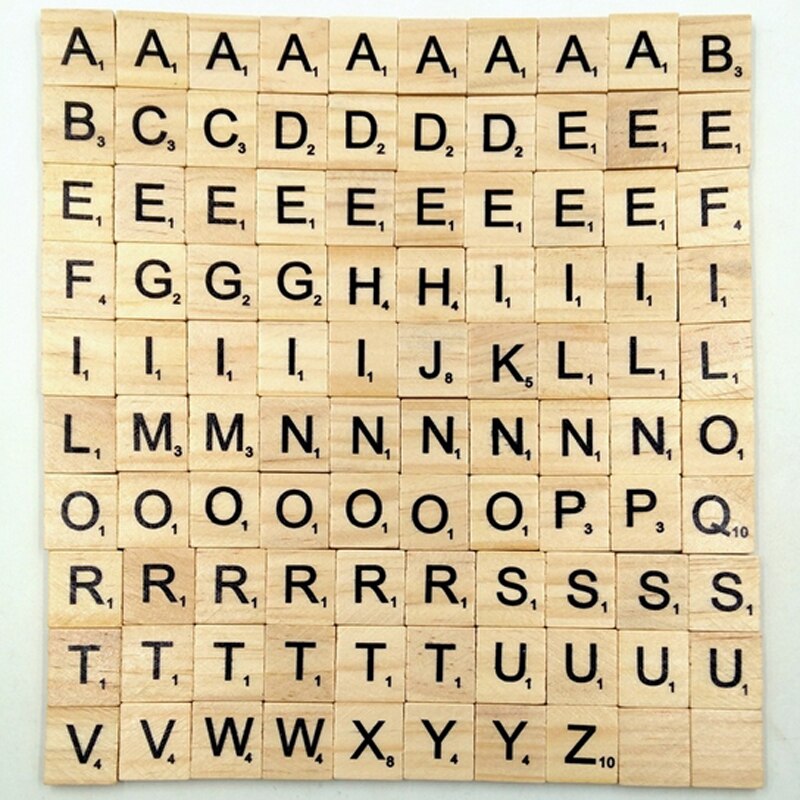 (100pcs/lot) Alphabet Wooden collections Wood piec... – Grandado
