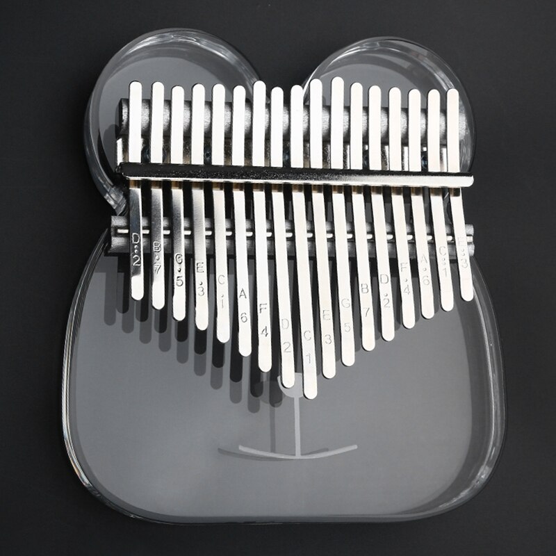 17 tangenter kalimba tommelfinger klaver gennemsig... – Vicedeal