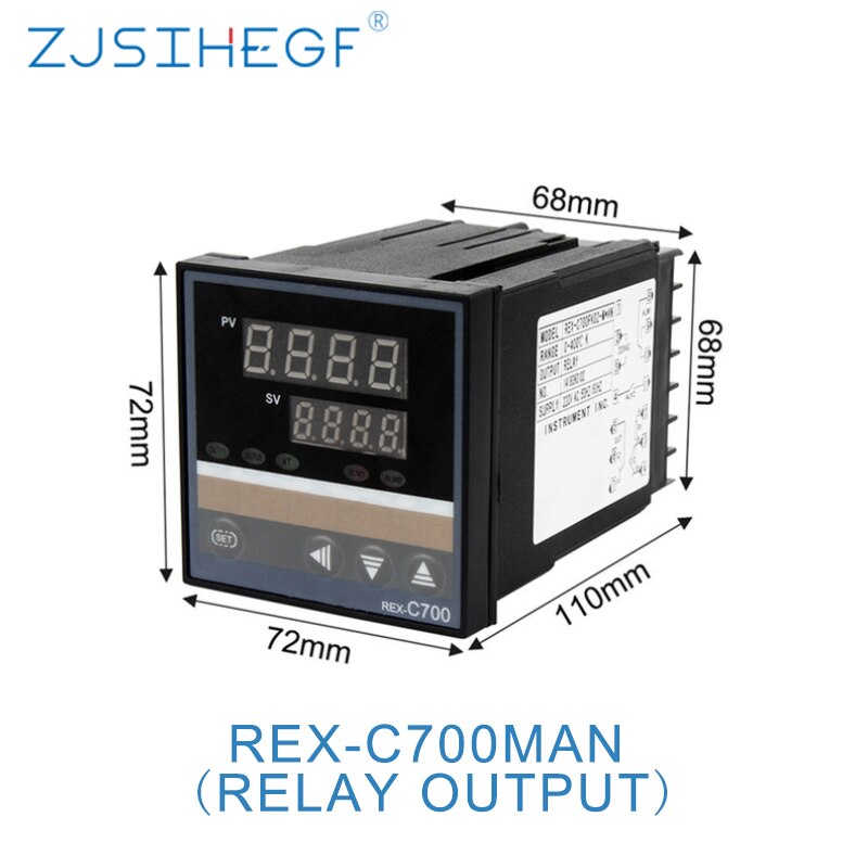 Digital PID REX-C700 Temperature Controller + SSR ... – Grandado Digital PID REX-C700 Temperature Controller + SSR ... – Grandado