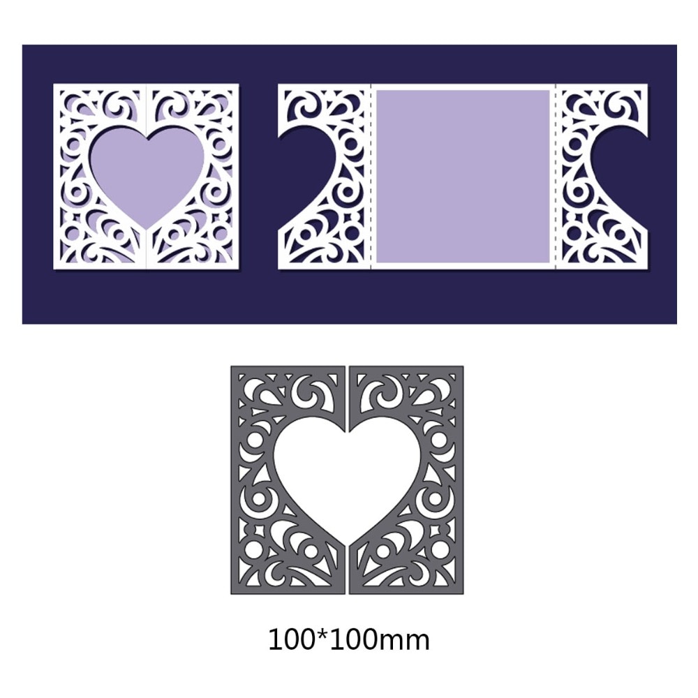 Heart Crafts Metal Steel Cutting Dies lacework fra... – Grandado