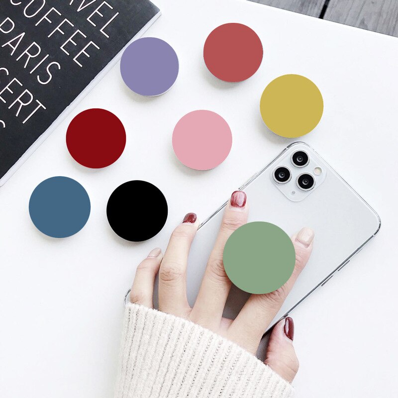 Universal Solid Color Phone Holder Round Finger Ri... – Vicedeal