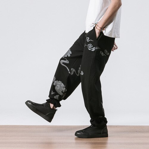 Men Cloud Joggers Pants Mens Japanese Streetwear B... – Grandado