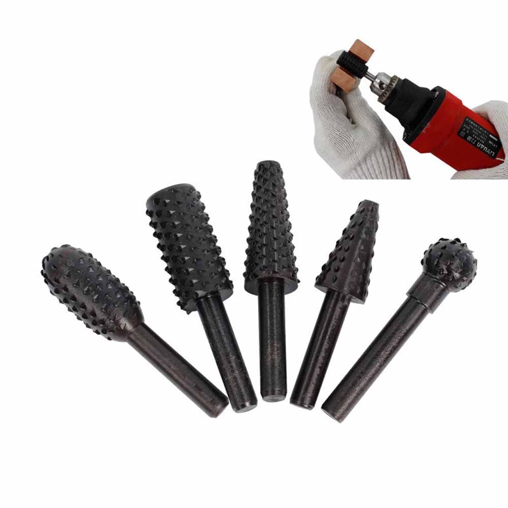 5pcs Woodworking Steel Rotary Rasp File 1/4" ... – Grandado