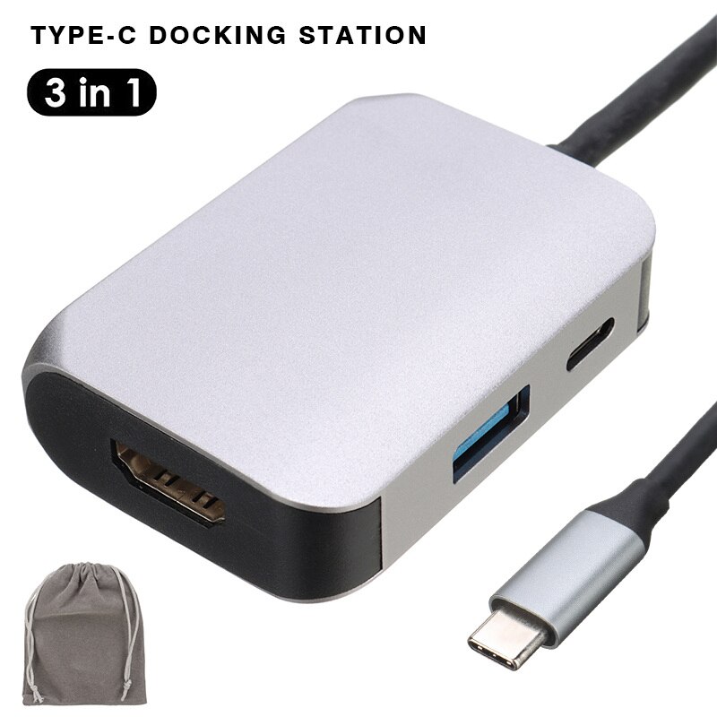 Type-C to PD+USB 3.0 3-in-1 Adapter High Speed USB... – Vicedeal