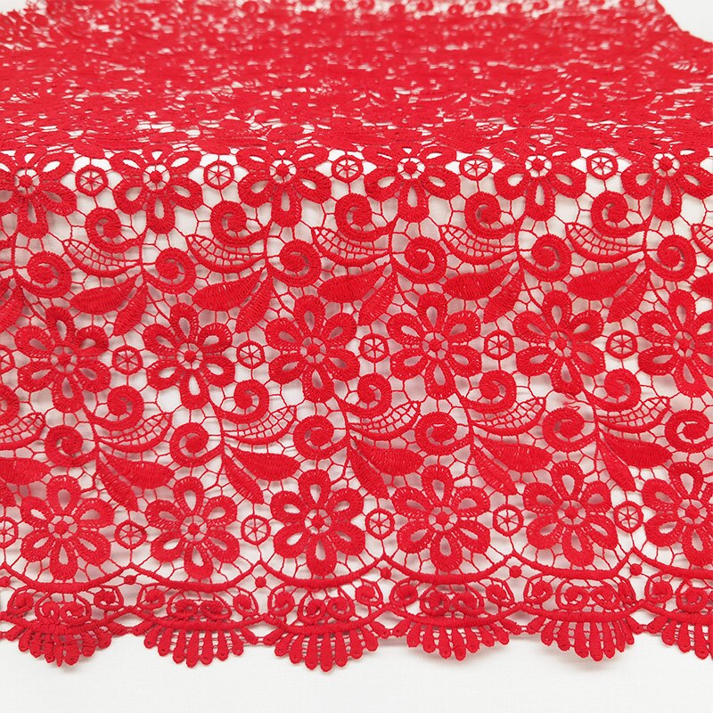 Red Color African Guipure Lace Fabric Nigerian Cor... – Grandado