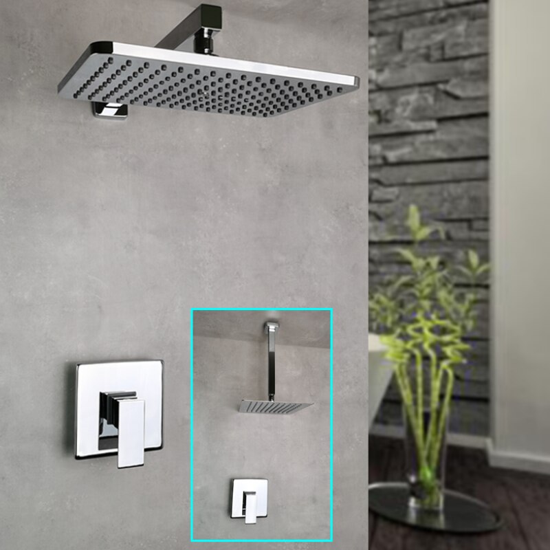 Shine Chrome Square Concealed In Wall Head Shower ... – Vicedeal