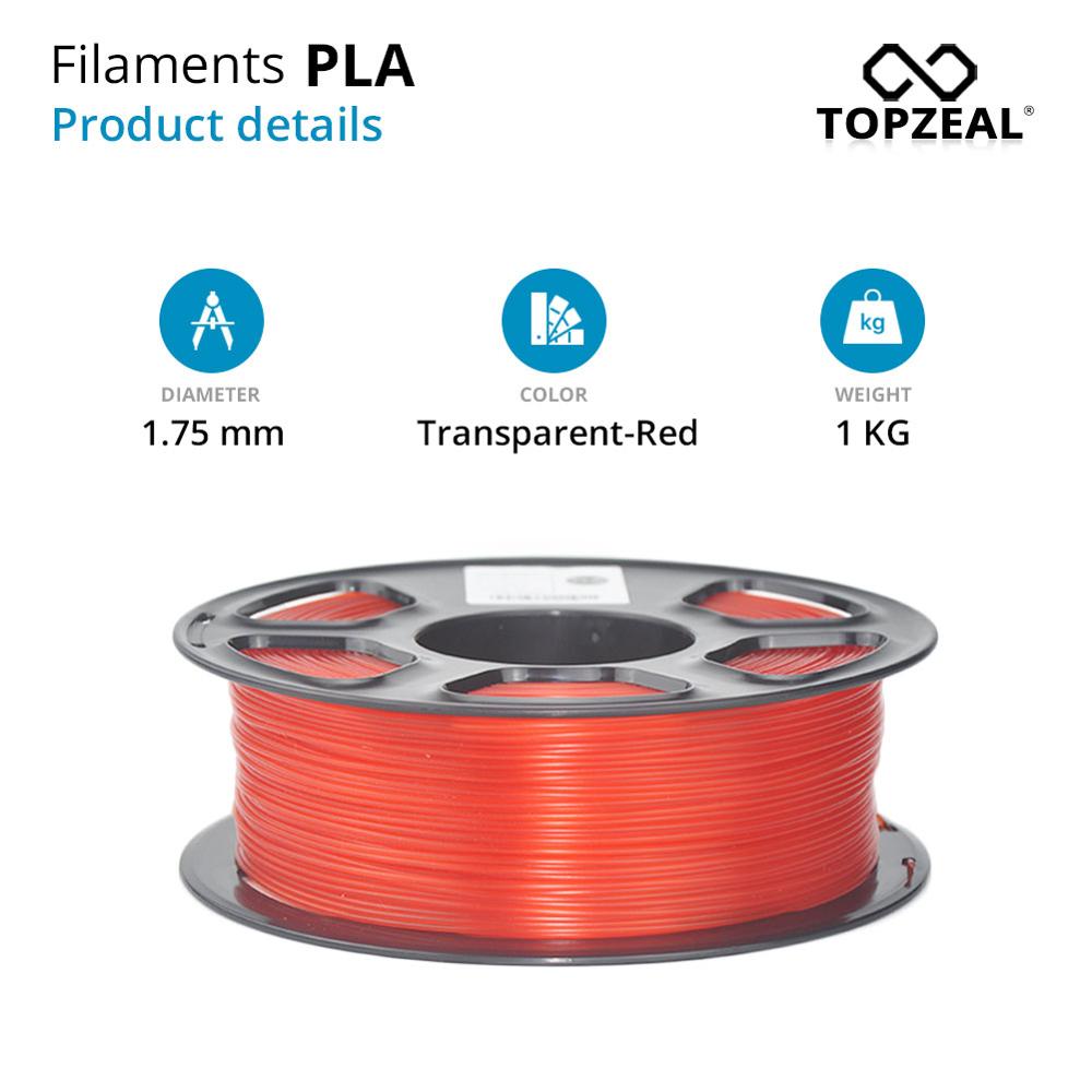 TOPZEAL Clear 3D Plastic Filament PLA Filament 1.7... – Vicedeal