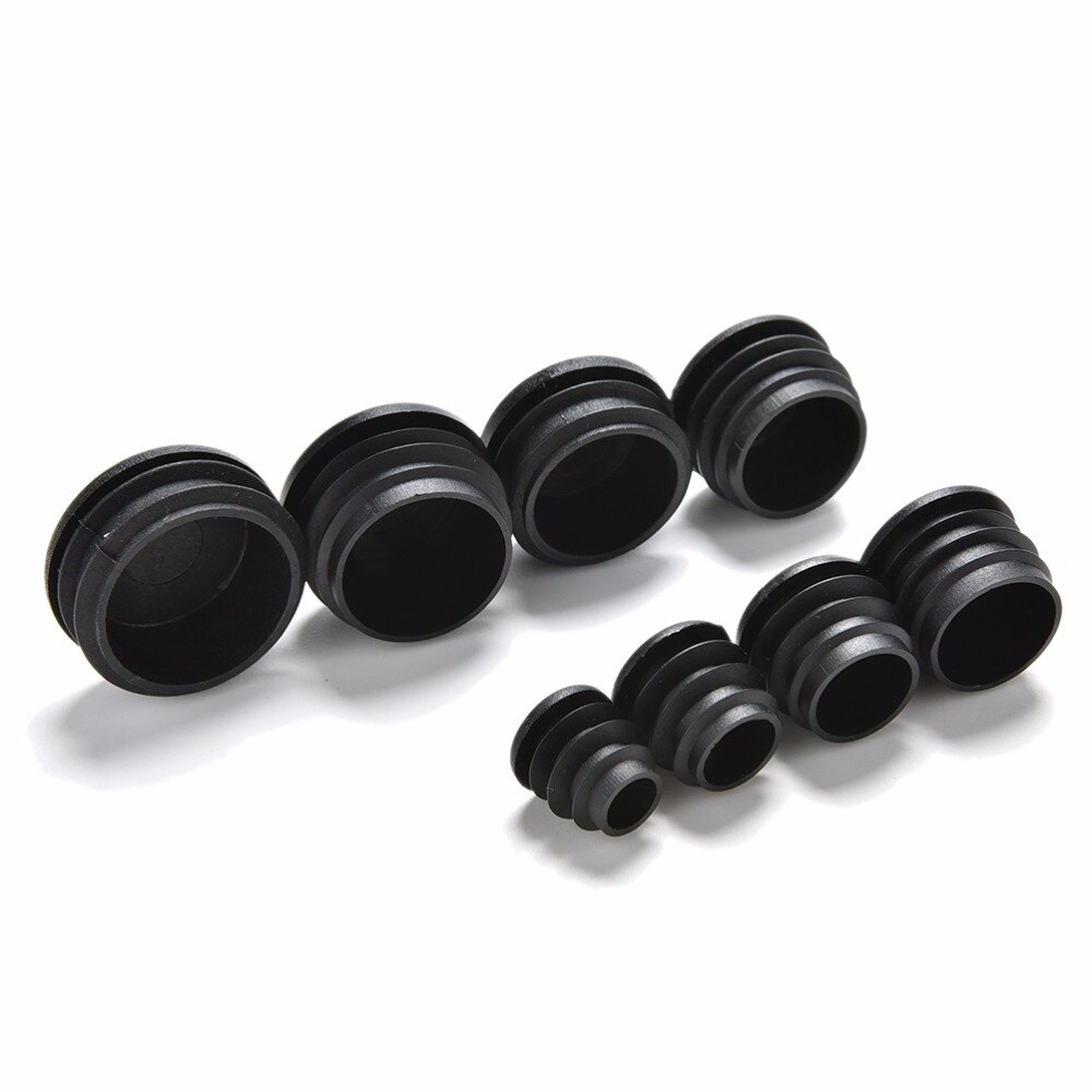 Tapones de plástico negro para muebles, tapones de... – Grandado
