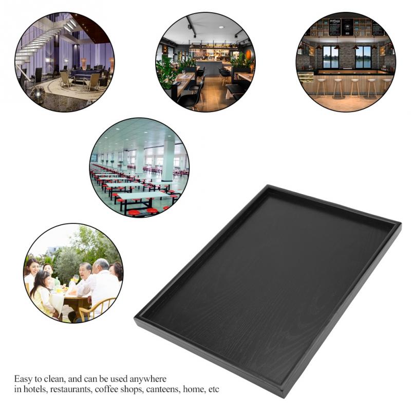 Wood Black Rectangle Shape Solid Wood Tea Coffee S... – Grandado