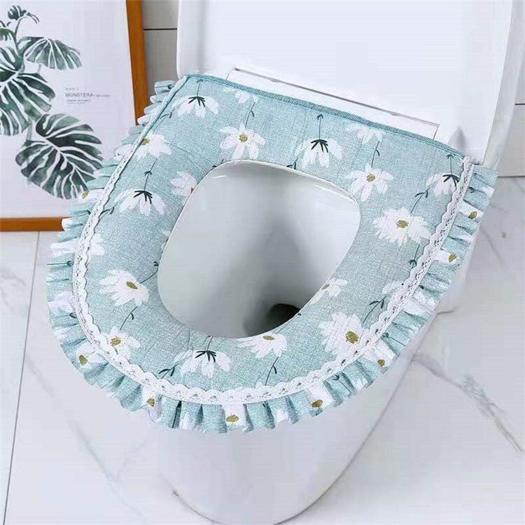 Floral Style Toilet Seat Cushion Cover Washable To... – Vicedeal