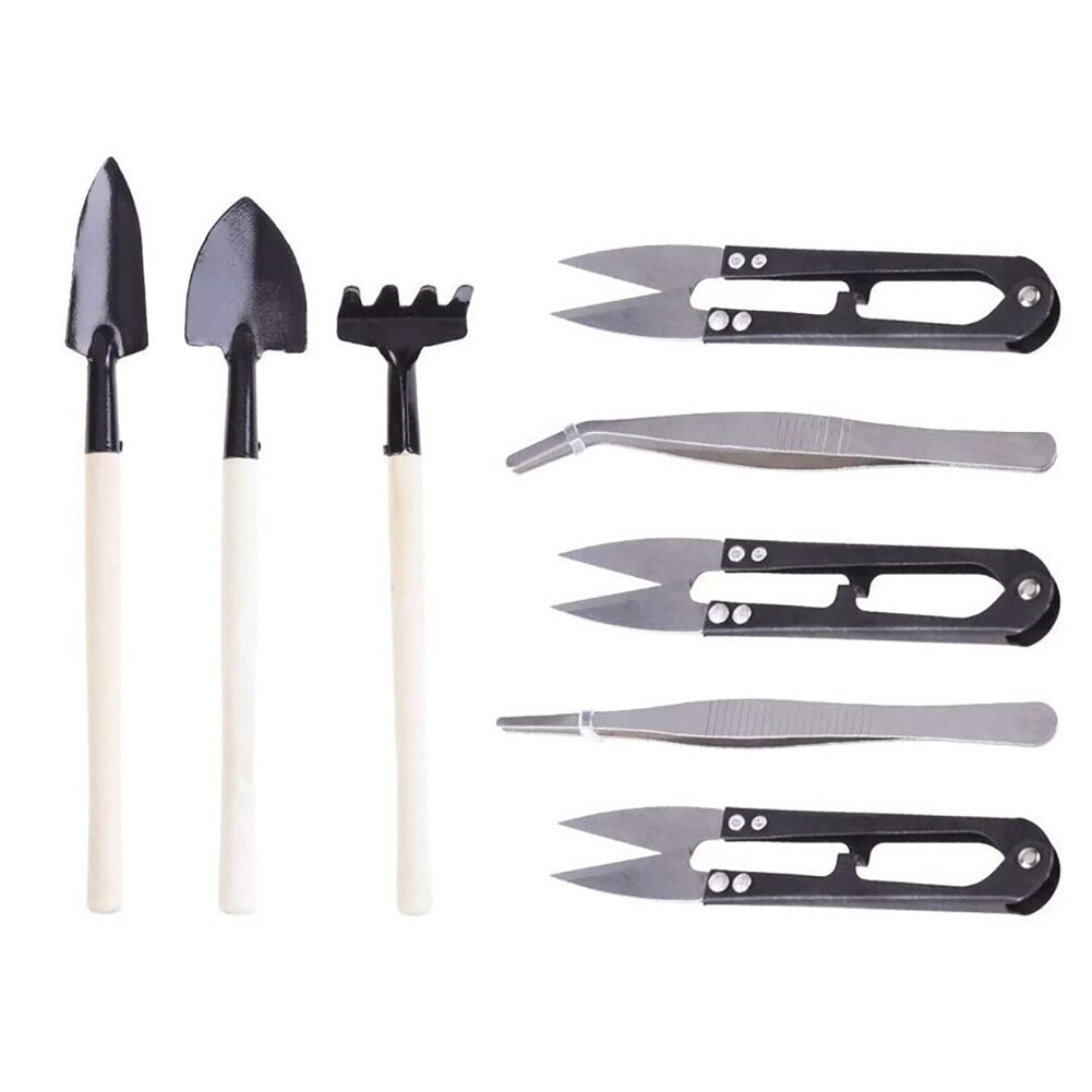 8pcs/Set Mini Gardening Tools Wood Handle Stainles... – Vicedeal