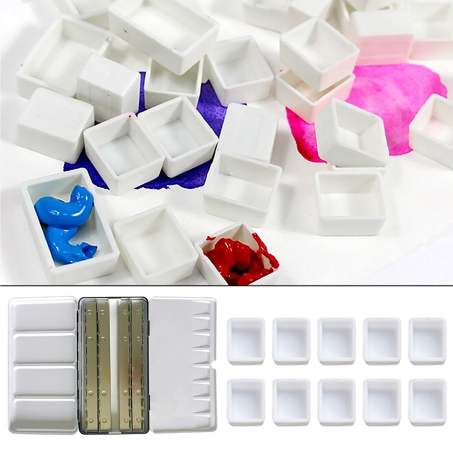 Empty Watercolor Paint Tins 48 Box with 24pcs Full... – Grandado