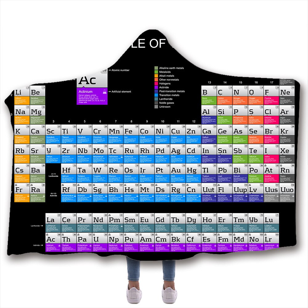 Children's Periodic Table Digital Printing Hooded ... – Grandado