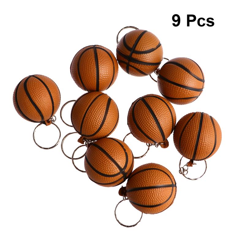 9pcs Cute Keyring PU Foam Keychain Basketball Pend... – Grandado