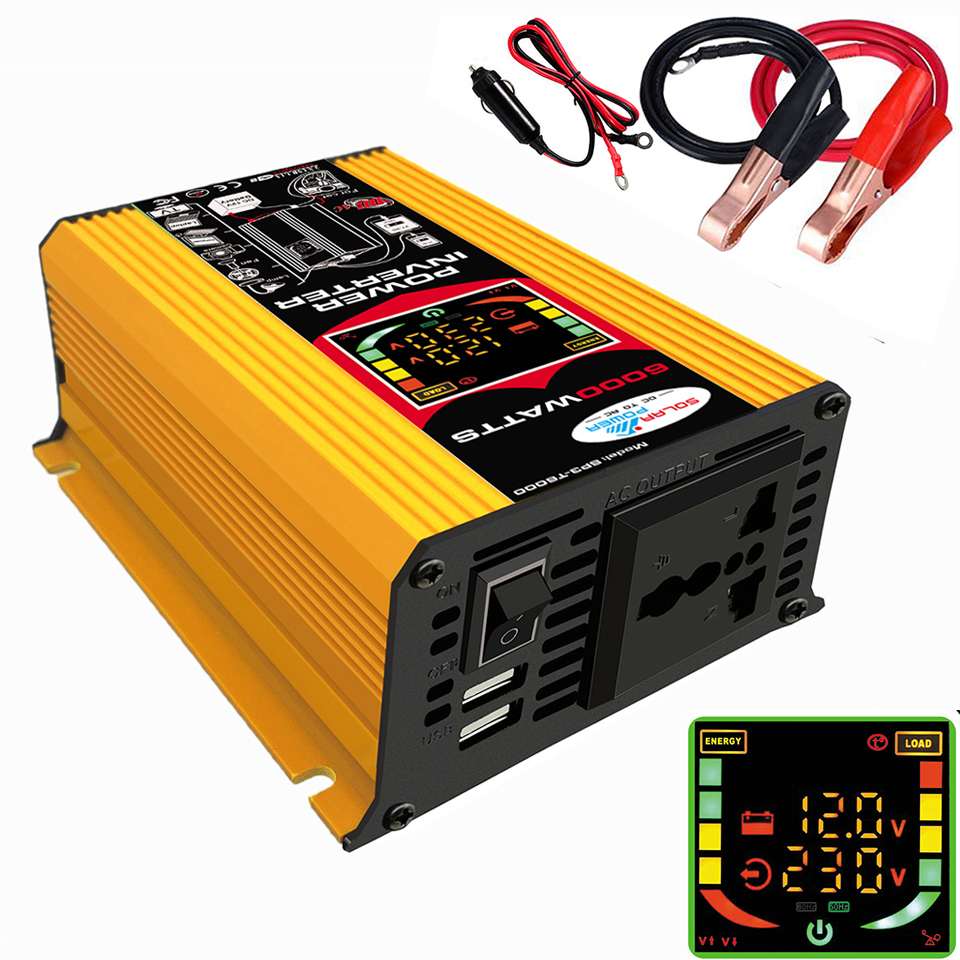 Car Power Pure Sine Wave Inverter DC 12V to AC 220... – Grandado