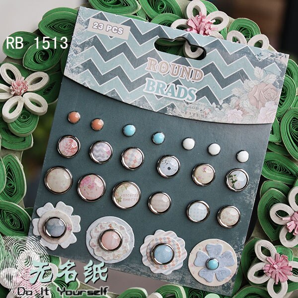 DIY Scrapbooking Brads Decorate Round Brads Suit D... – Vicedeal