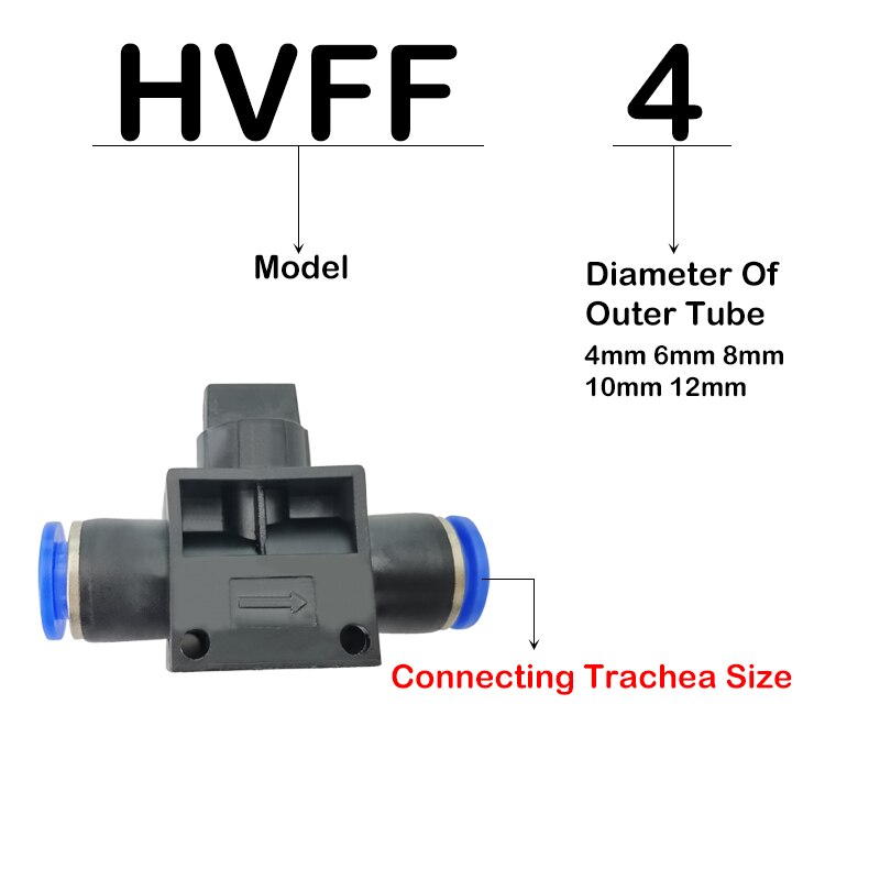 6 Stuks HVFF6 Pneumatische Flow Control Valve Slan... – Grandado